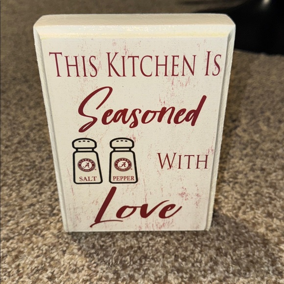 Kitchen | University Of Alabama Crimson Tide Kitchen Block Sign Euc ...